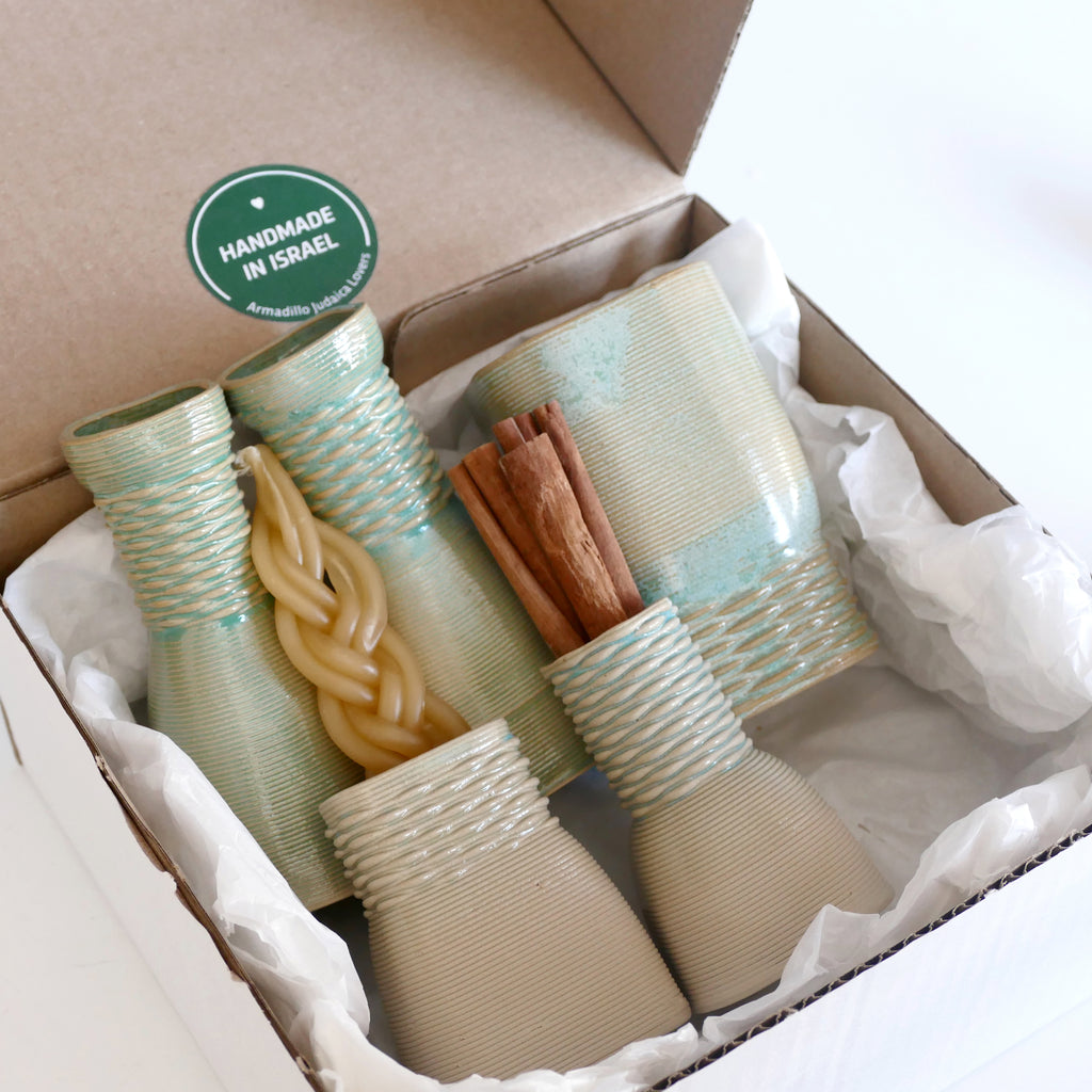Shabbat and Havdalah Mystery Box - Set of Wine Cup, Besamim (Spices) H ...