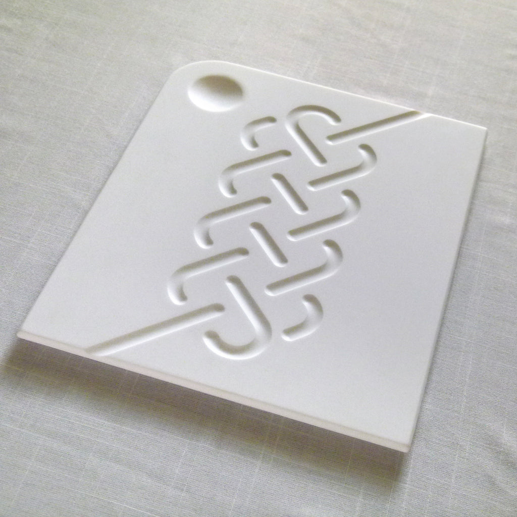 Corian (R) Challah Board - White Minimalist - for Modern Shabbat Table ...