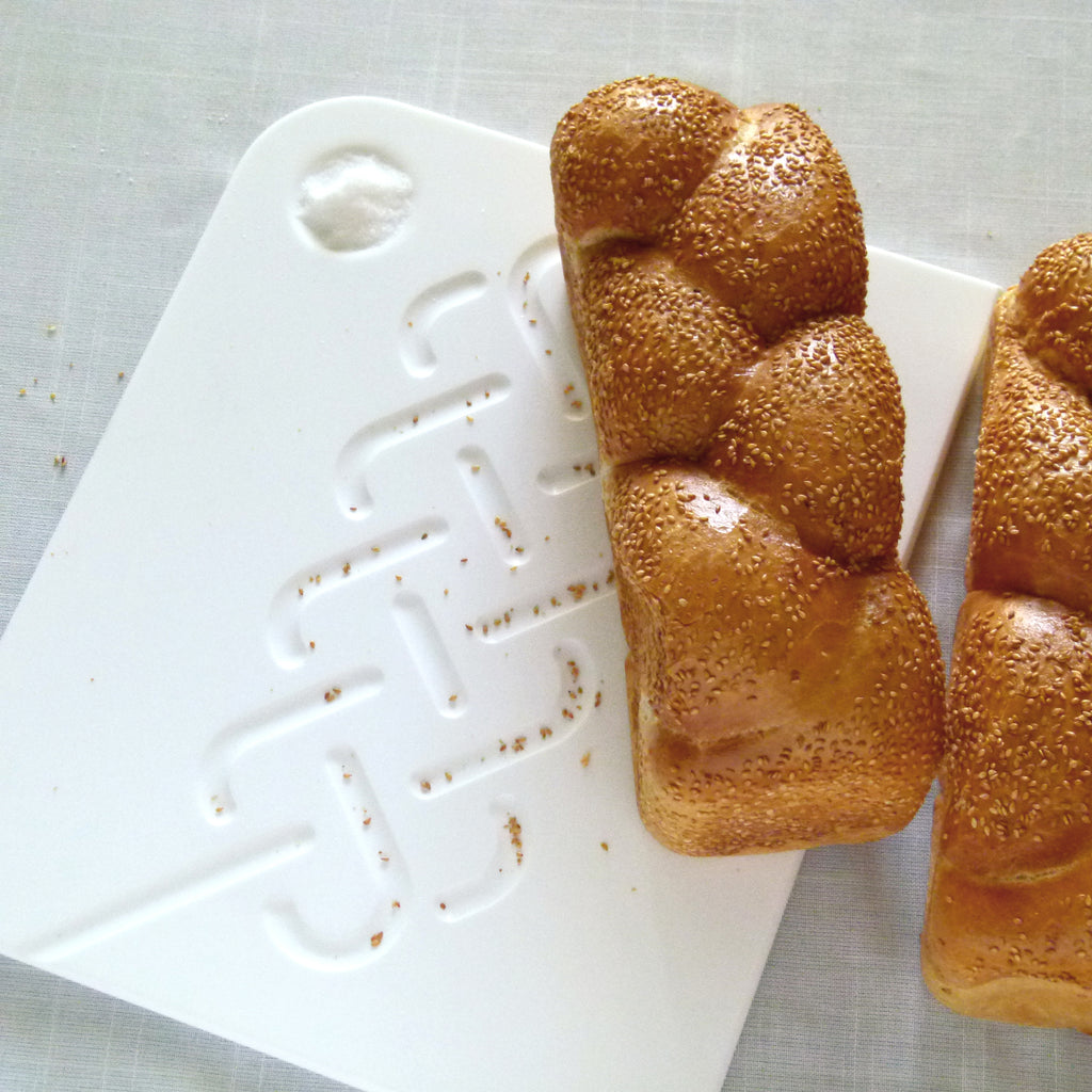 Challah Board - Made of White Corian (R) - for Modern Shabbat Table ...